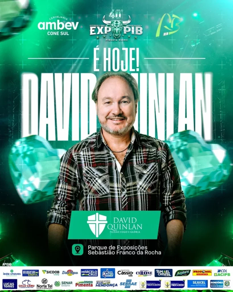 David Quinlan traz a música cristã para 40ª ExpoPIB em Pimenta Bueno ...
